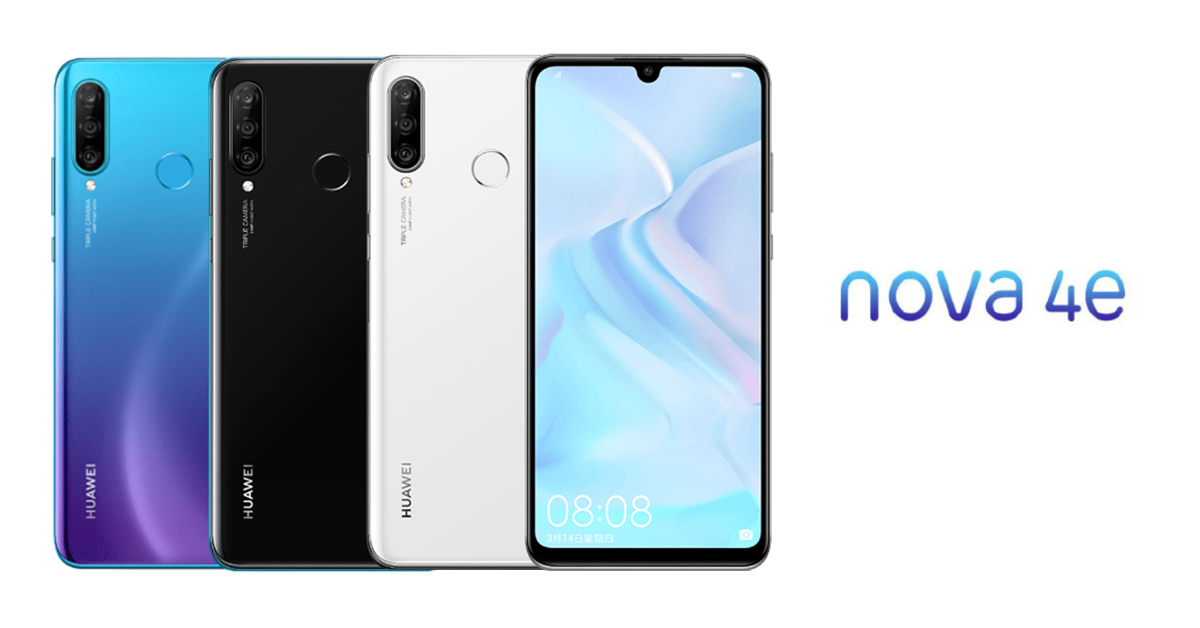เปิดตัว Huawei Nova 4e มาพร้อมกล้องหลัง 3 ตัวเลนส์มุมกว้าง, กล้องหน้า 32 ล้าน, RAM สูงสุด 6GB ...