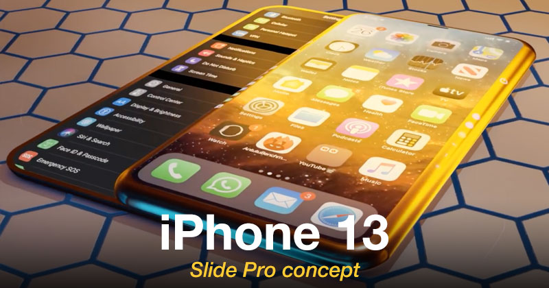 ชมคอนเซ็ปต์ iPhone 13 Slide Pro ไอโฟนหน้าจอสไลด์ได้ พร้อม LiDAR Scanner บนดีไซน์ขอบจอโค้งลุคพรี ...