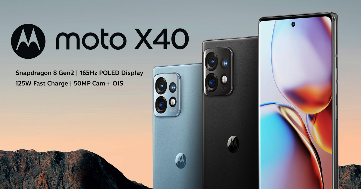 เปิดตัว moto X40 เรือธงชิป Snapdragon 8 Gen2 พลังชาร์จ 125W มีจอลื่น 165Hz 6.7 นิ้ว และกล้องกัน ...