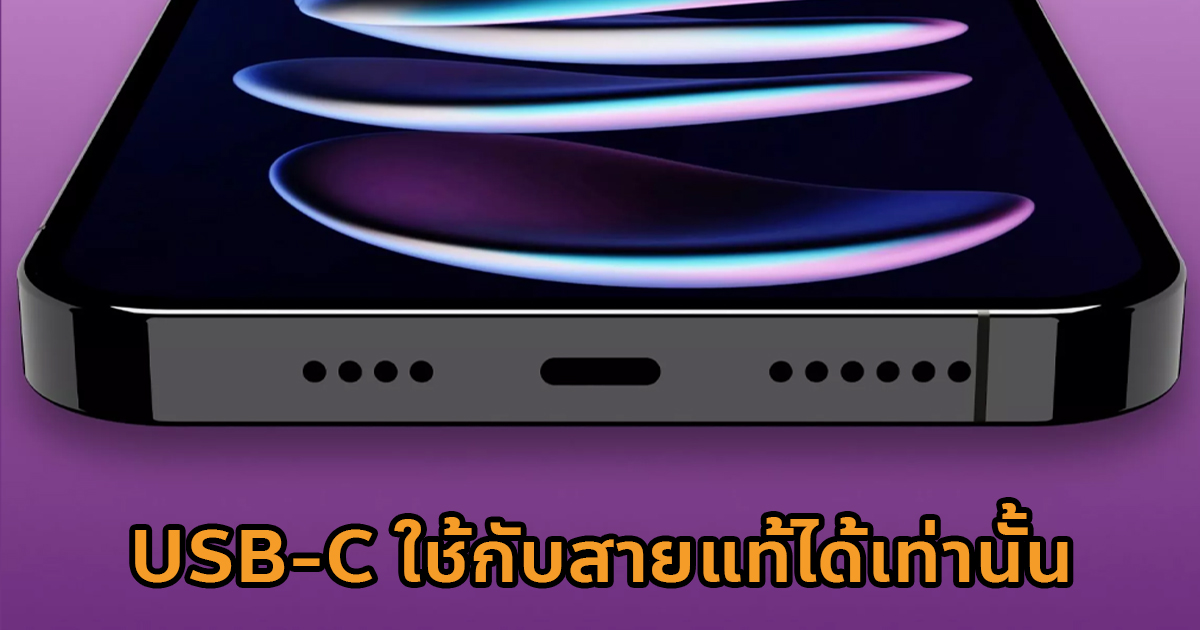 iPhone 15 จะได้ใช้ USB-C แต่จะมีชิปตรวจสอบให้ใช้ได้แต่สายชาร์จของแท้เท่านั้น :: Thaimobilecenter.com